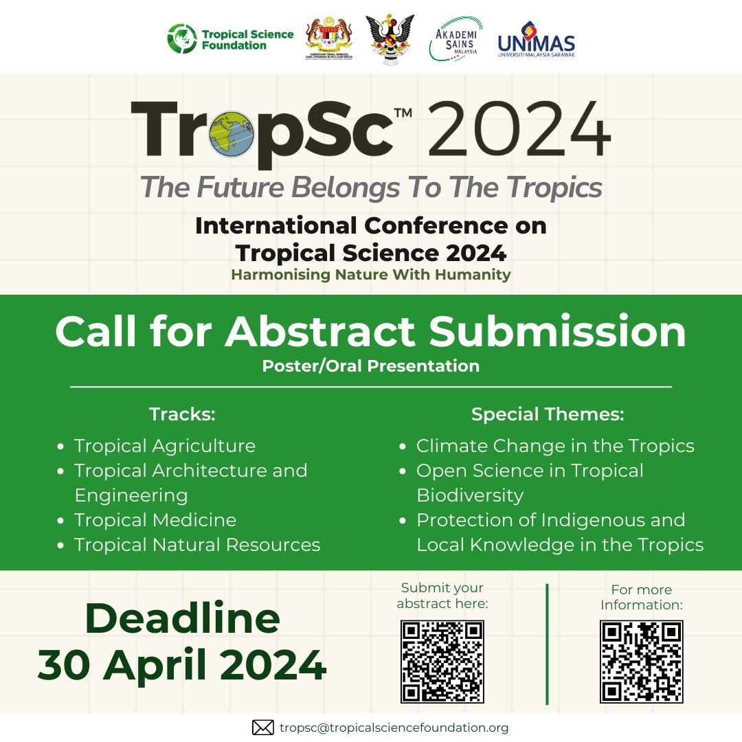 Call for Abstracts: TropSc™ 2024 - ASM FOCUS