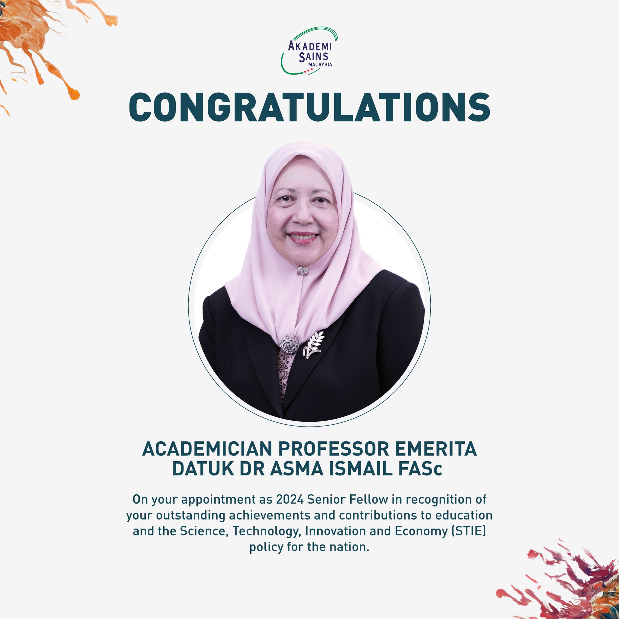 ASM Immediate Past President Elected as Senior Fellow - ASM FOCUS