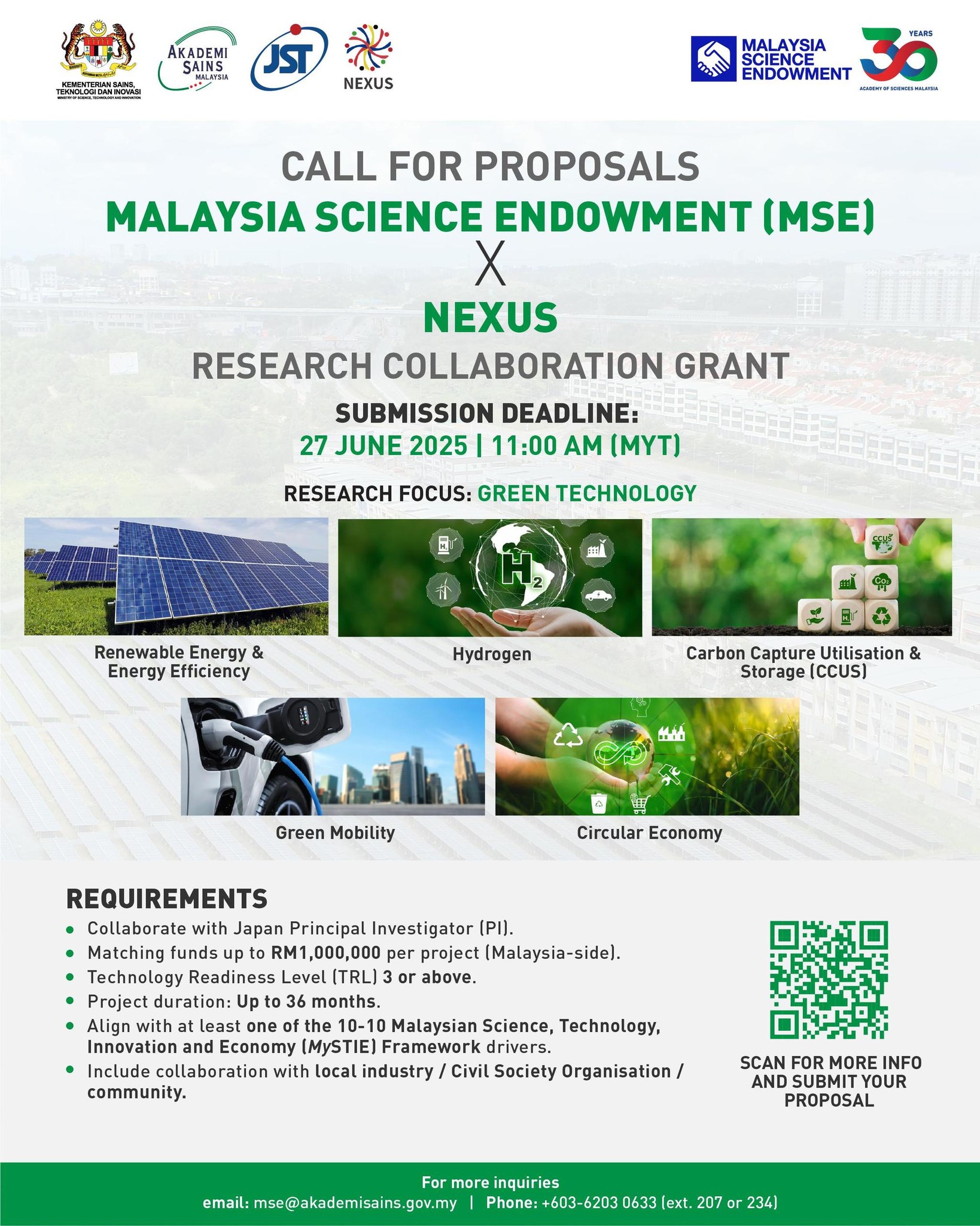 Call for Proposals: MSE X NEXUS Research Collaboration Grant - ASM FOCUS